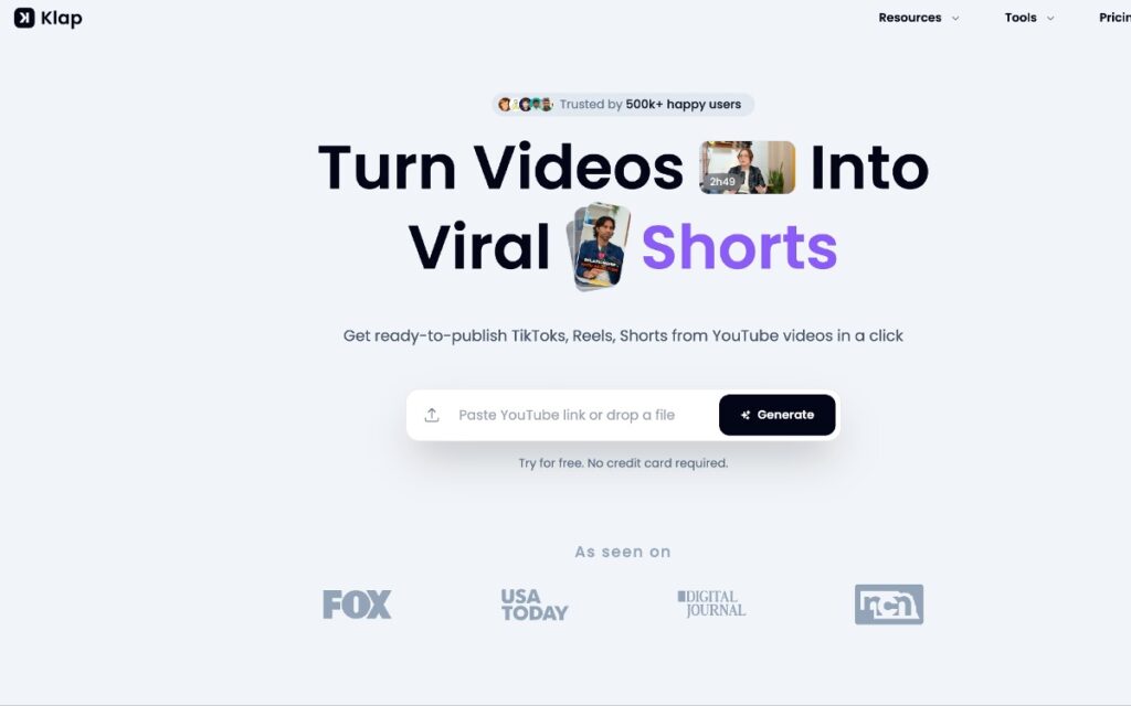 Klap: Make Short Videos 10x Faster - AI Tools | AI Tools Klap: Make Short Videos 10x Faster - AI Tools | AI Tools
