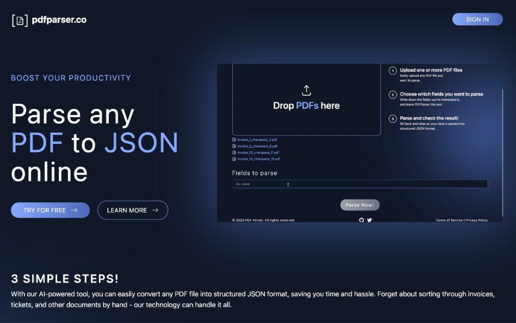 PDF Parser - AI Tools | AI Tools