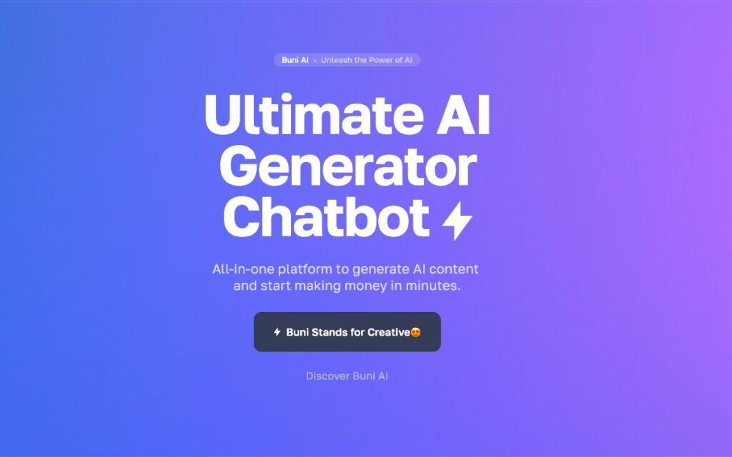 Buni AI: Your Intelligent Content Generator - AI Tools | AI Tools