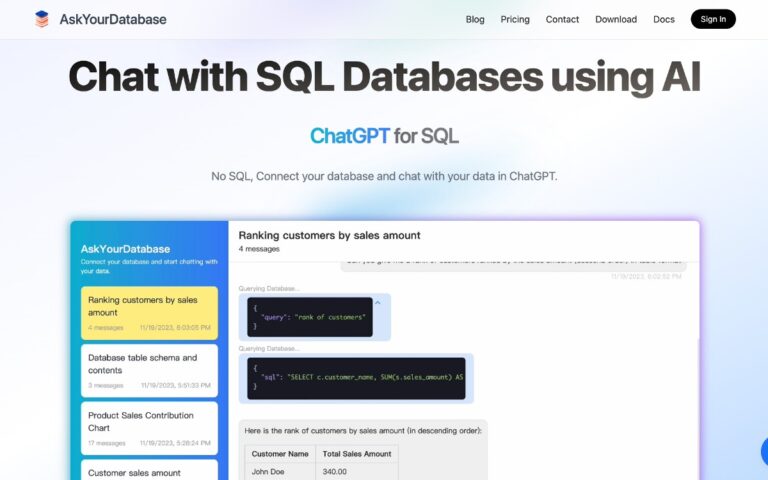 AskYourDatabase Desktop: Interact with Your Database - AI Tools | AI Tools