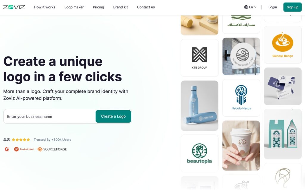 Zoviz: Make Distinctive Logos and Brand Kits Instantly - AI Tools | AI ...