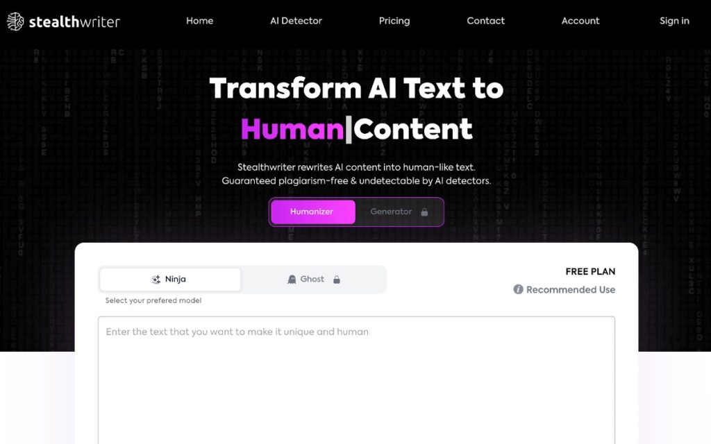 StealthWriter: Human-Like Paraphrasing Tool - AI Tools | AI Tools