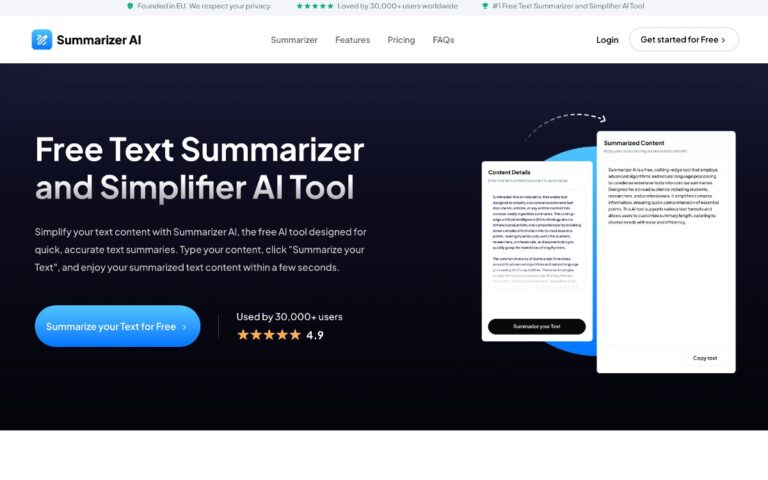 Text Summarizer AI: Summarize Text with Ease - AI Tools | AI Tools