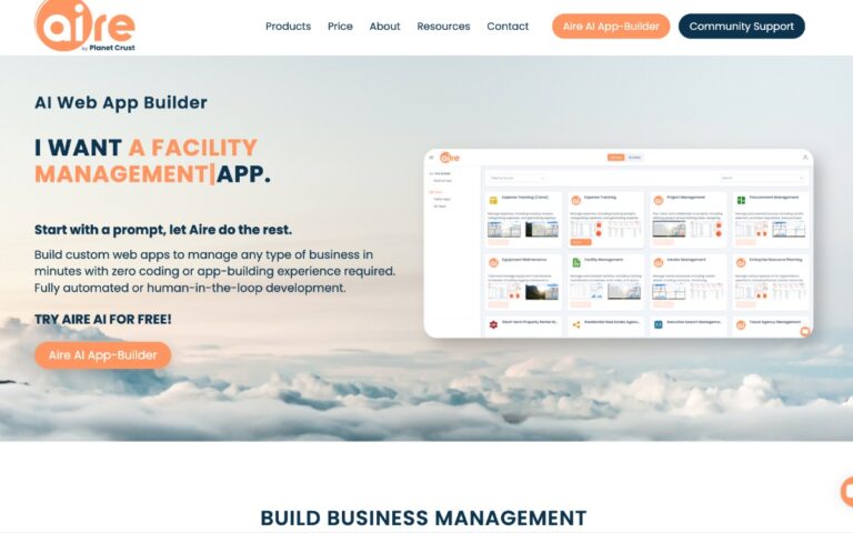 Aire: Build Custom Business Apps Fast - AI Tools | AI Tools