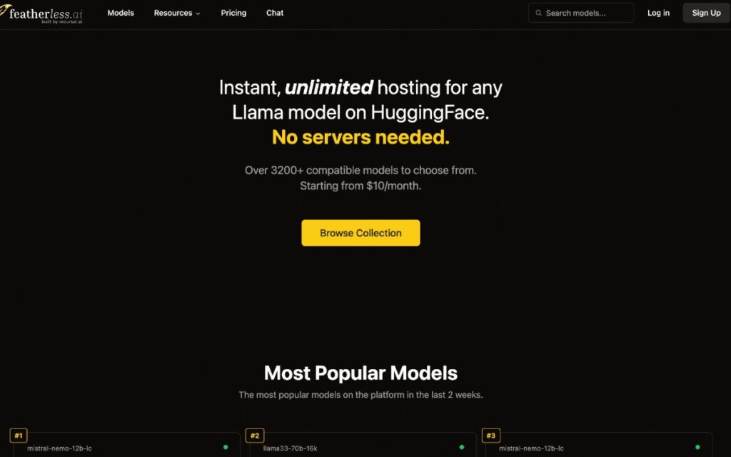 Featherless: Serverless AI Inference Platform - AI Tools | AI Tools