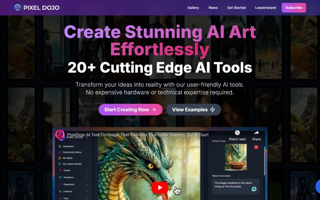Pixel Dojo: Bring Your Artistic Ideas to Life with AI - AI Tools | AI Tools