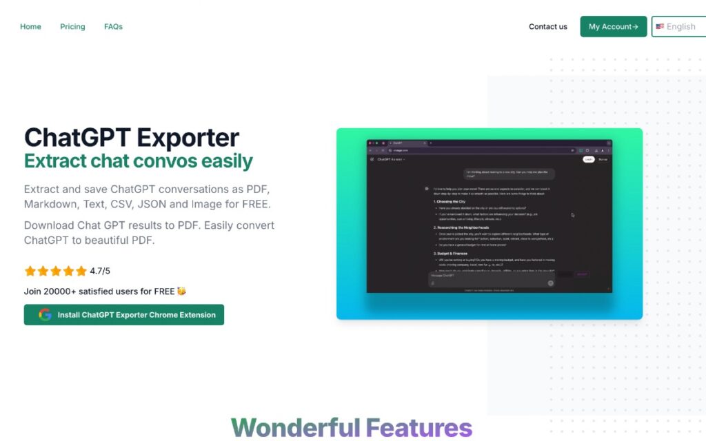 ChatGPT Exporter: Export ChatGPT Conversations Easily - AI Tools | AI Tools