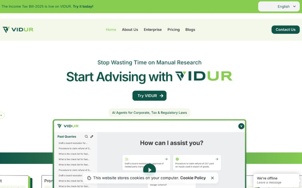 VIDUR: Your AI Research Aid for Chartered Accountants - AI Tools | AI Tools